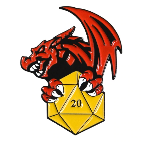 Dungeons & Dragons D20 Enamel Pin – Dicemaniac