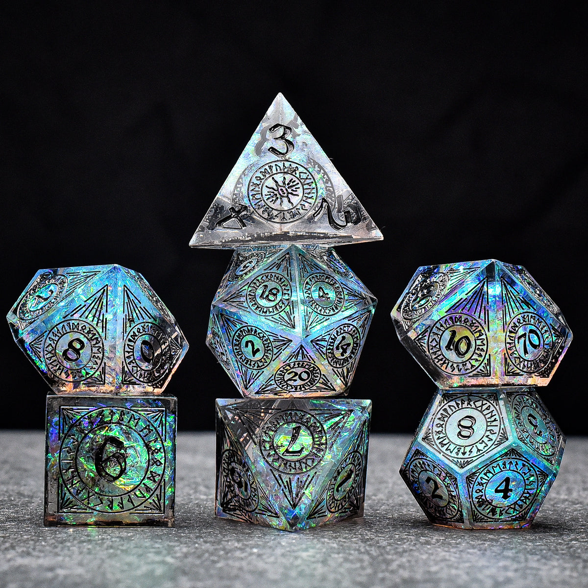 Runic Sharp Edge DND/TTRPG Dice set – Dicemaniac
